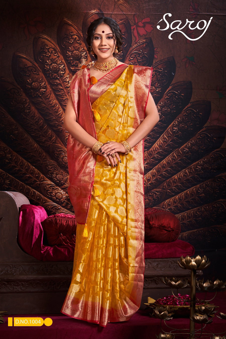 Saroj Prasadam Vol 1 Organza Designer Saree Catalog - The Ethnic World