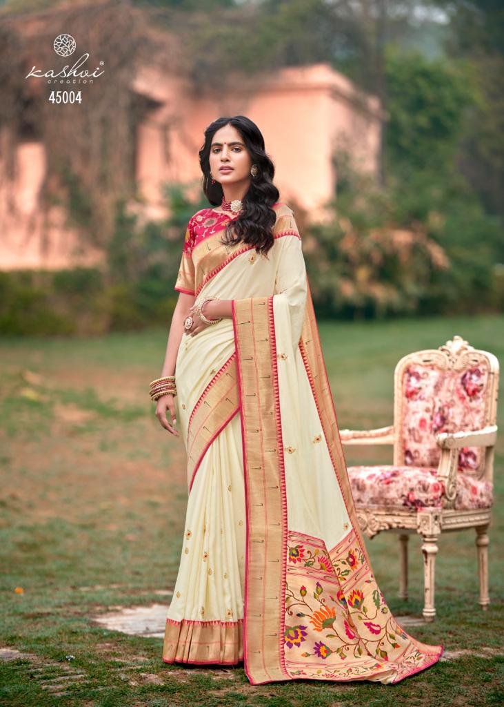 Kashvi Saffron New Designer Festive Wear Heavy Designer Pure Silk Saree ...