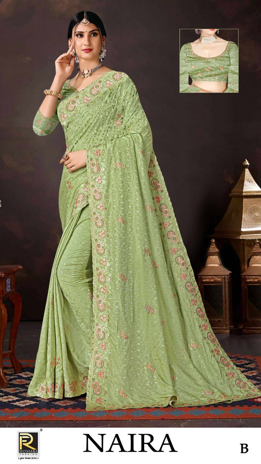 Naira By Ronisha Color Set Wedding Wear Sarees Catalog - The Ethnic World