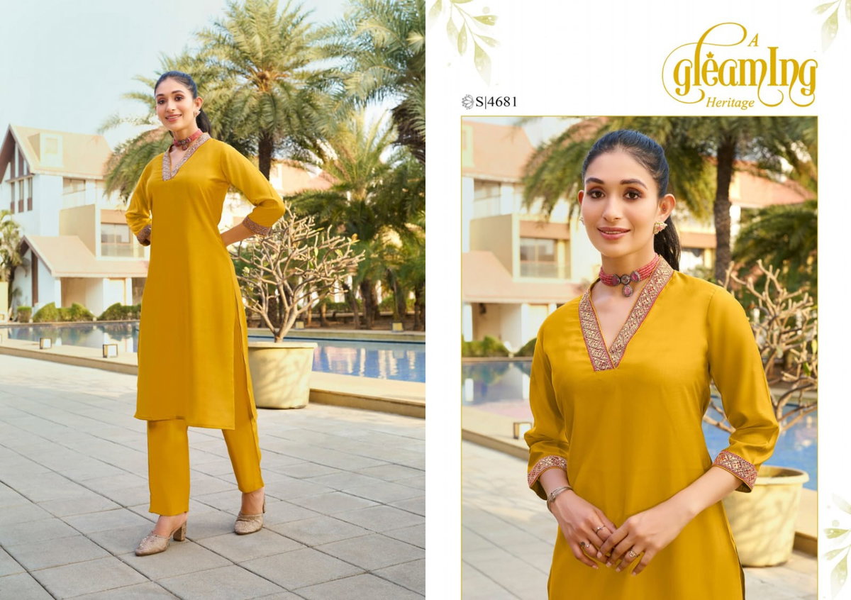 Dream Girl Sbs Chanderi Silk Designer Kurti With Bottom Wholesale Shop ...
