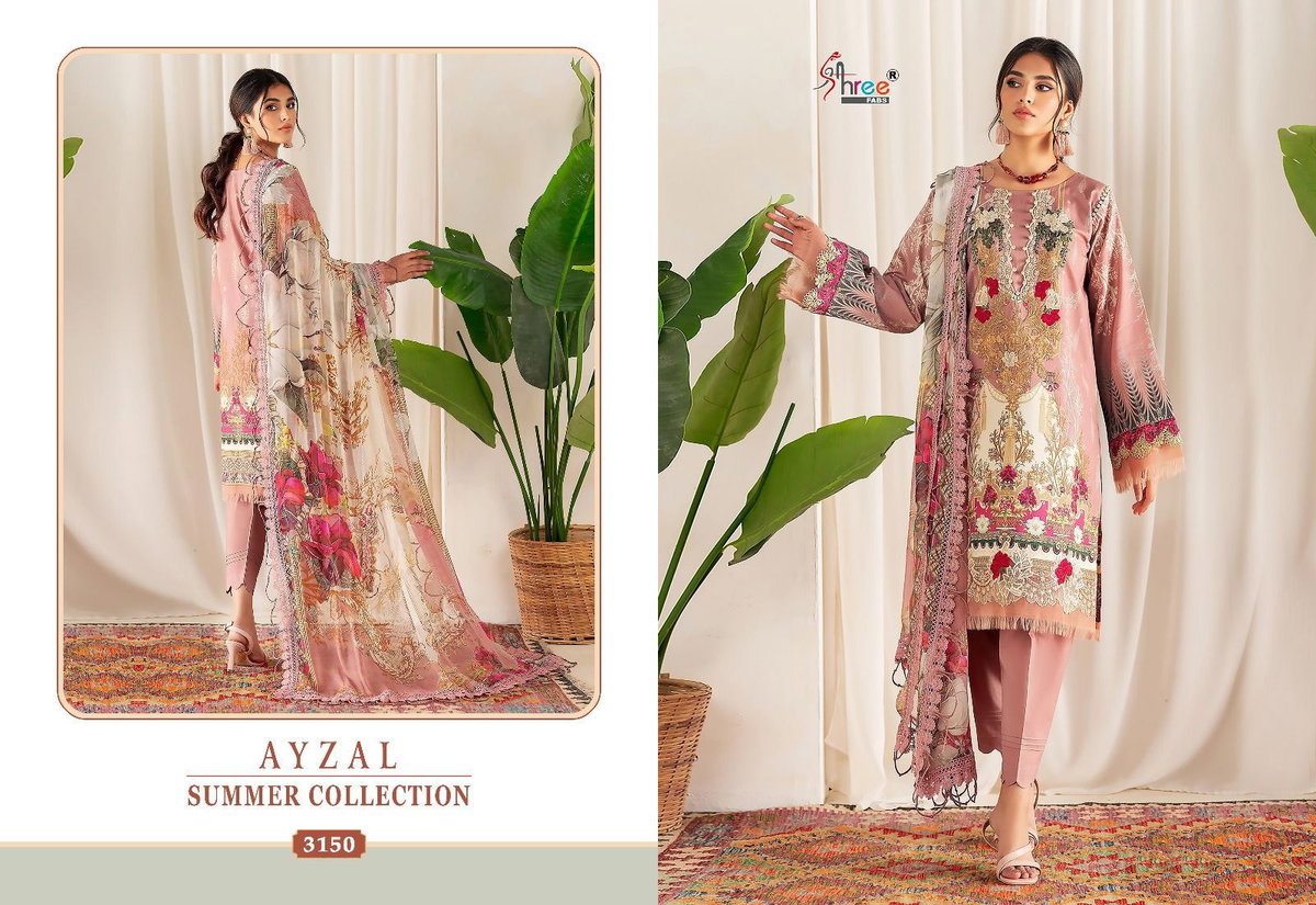 Ayzal Summer Collection By Shree Cotton Pakistani Suits - The Ethnic World