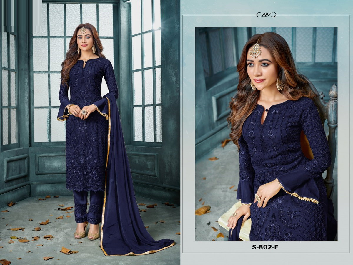 802 Master Color Designer Georgette Suits Catalog - The Ethnic World
