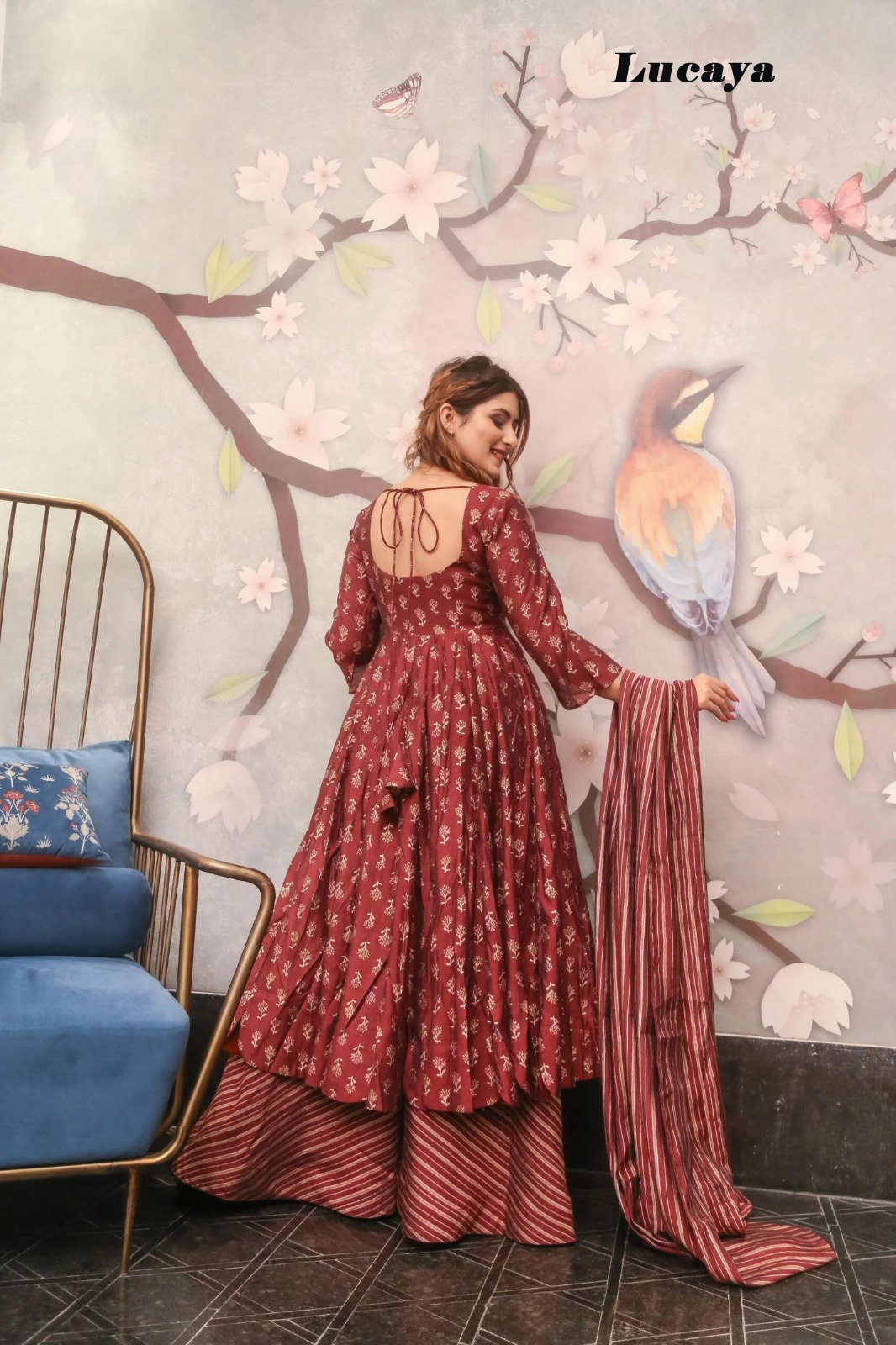 Lucaya Vol 15 Printed Full flair Kurti With Bottom Dupatta Catalog ...