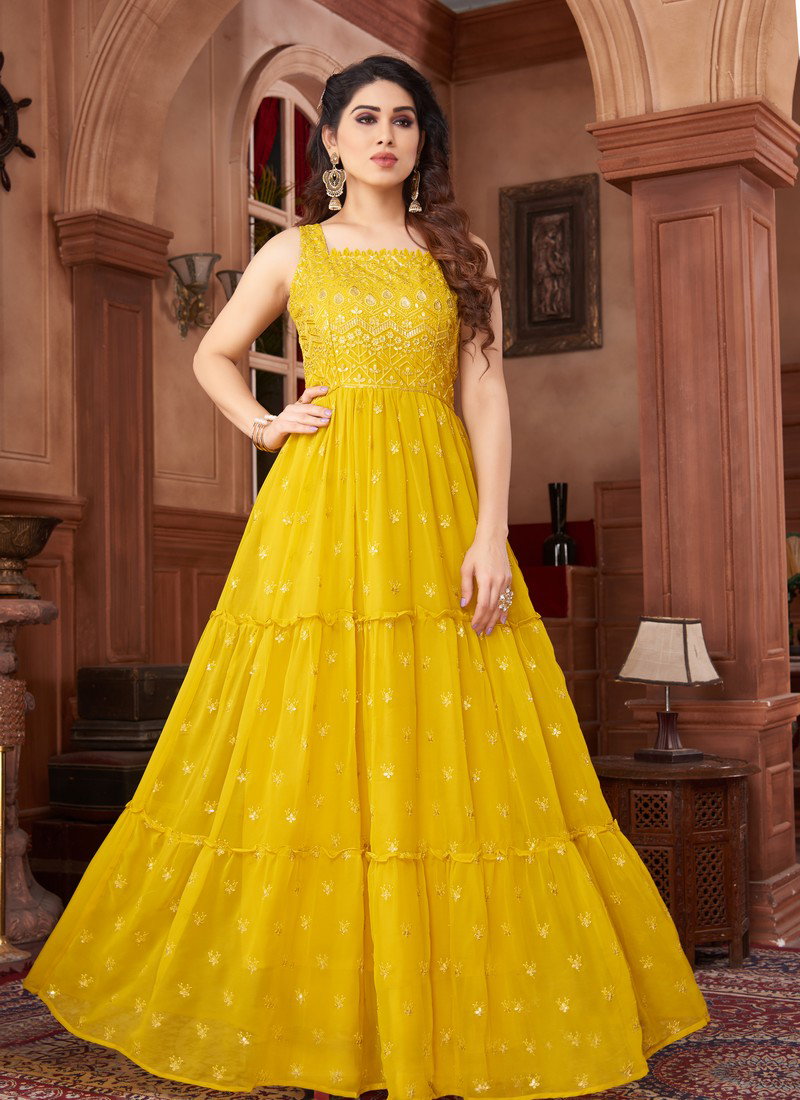 N F GOWN 020 Festive Wear Wholesale Readymade Gown Collection - The ...