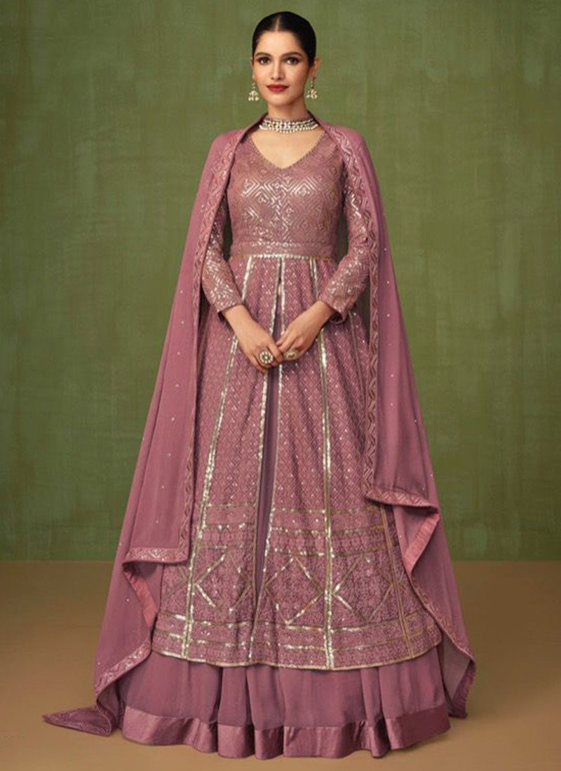 Pink Colour Sayuri Heer Heavy Wedding Wear Designer Long Anarkali ...