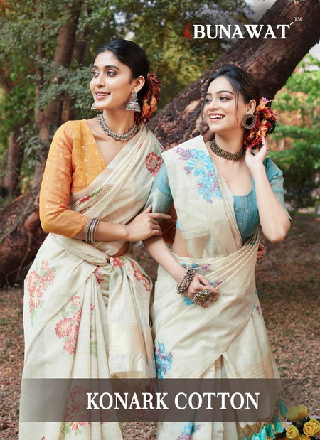 Konark Cotton By Bunawat Heavy Cotton Printed Saree Wholesale Clothing ...