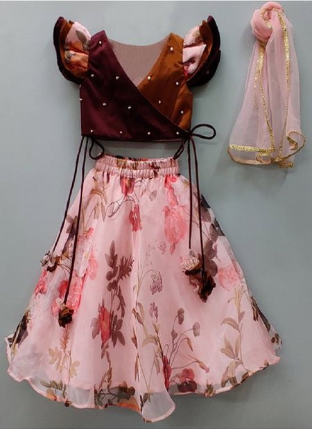 Archita 3215 Floral Printed Kids Lehenga Girls Waer - The Ethnic World