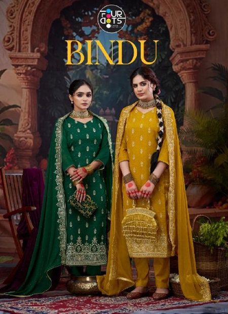 Bindu By Fourdots Glass Organza Surat Dress Material Exporters In India ...