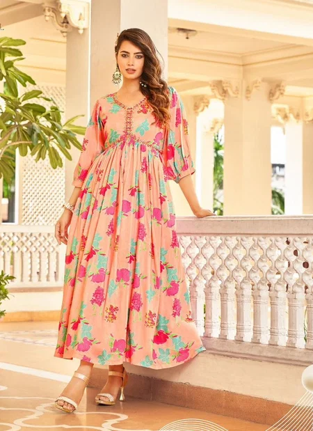 Fashionista Vol 1 Aliya Cut Designer Kurtis Catalog - The Ethnic World