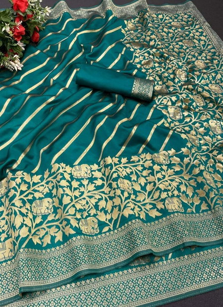 Laheriya Soft Lichi Silk Cloth Designer Saree Catalog - The Ethnic World
