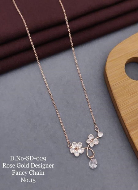 Rose Gold And Silver Designer Chain Catalog - The Ethnic World