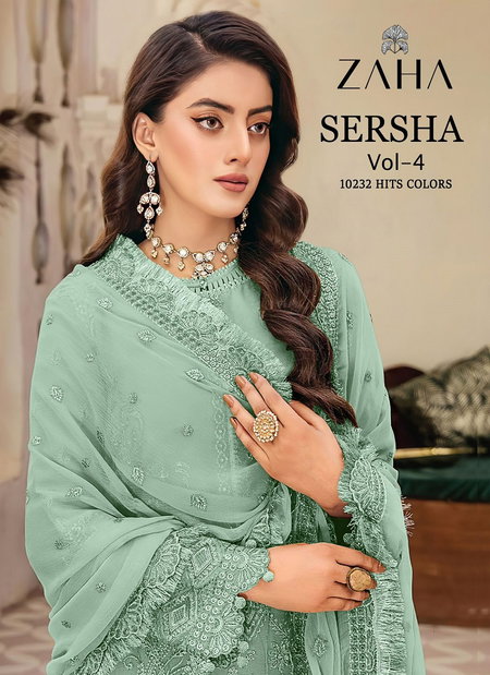 Sersha Vol 4 By Zaha A To D Organza Pakistani Suits Catalog - The ...