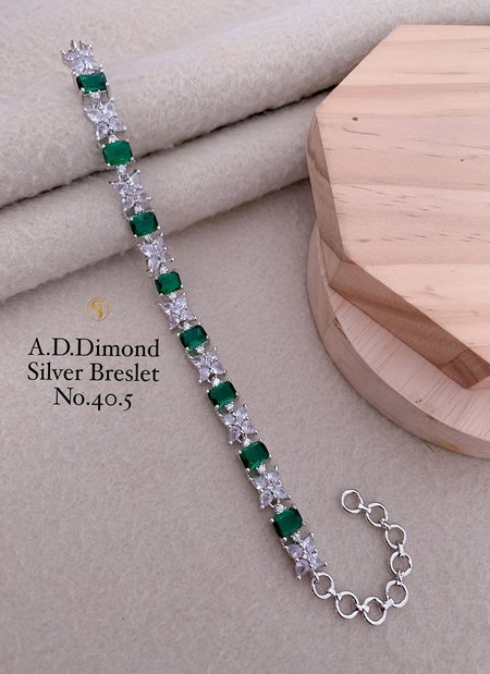Silver AD Diamond Fancy Bracelets 2 Wholesale Online - The Ethnic World
