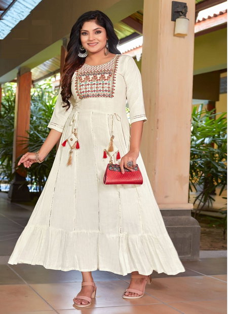 Tips And Tops Label 3 New Festive Wear Designer Long Anarkali Kurti ...