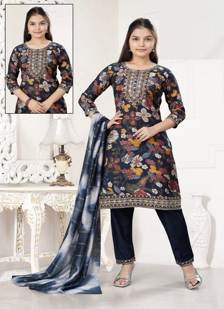 Virali Girls Wear Pent Set 9092 Vatican Printed Kurti With Bottom ...