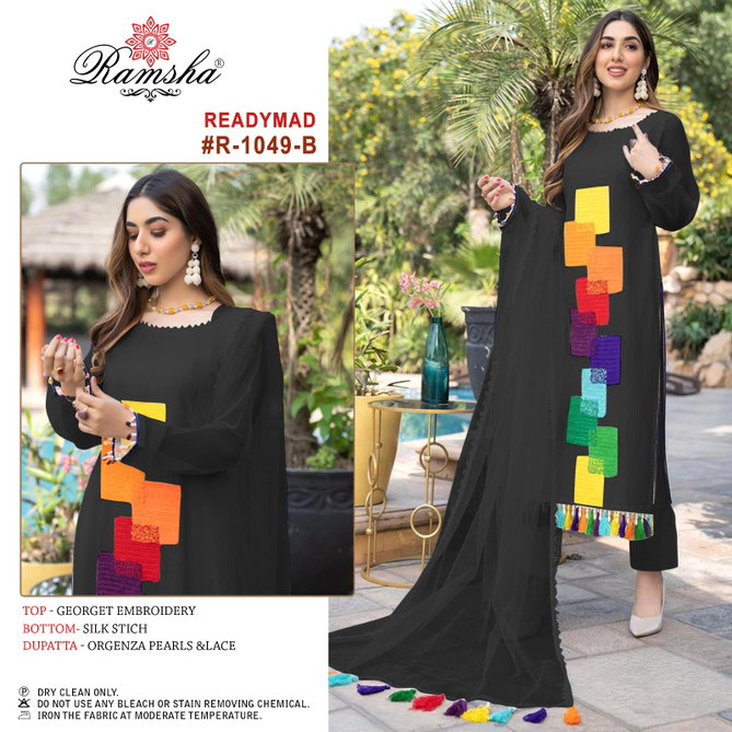 R 1049 By Ramsha Readymade Pakistani Suit Catalog - The Ethnic World