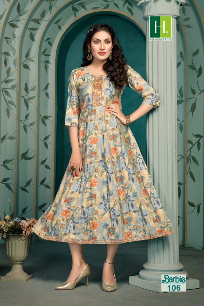 Hirwa Barbie Modal Designer Kurtis Catalog - The Ethnic World