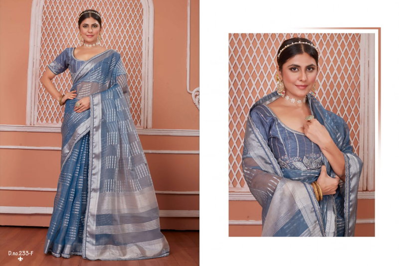 Sumitra 233 A To F Nylon Lining Designer Saree Wholesale In India - The ...