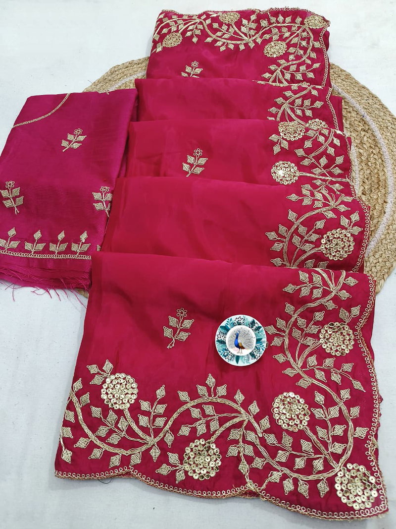 JK Pure Ho Silk Sequence Work Saree Best Wholesale Shop In Surat - The ...