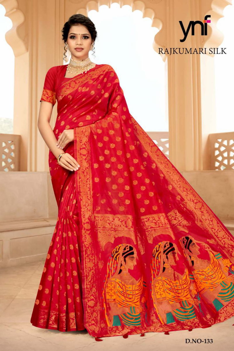Ynf Rajkumari Silk Designer Banarasi Saree Collection - The Ethnic World