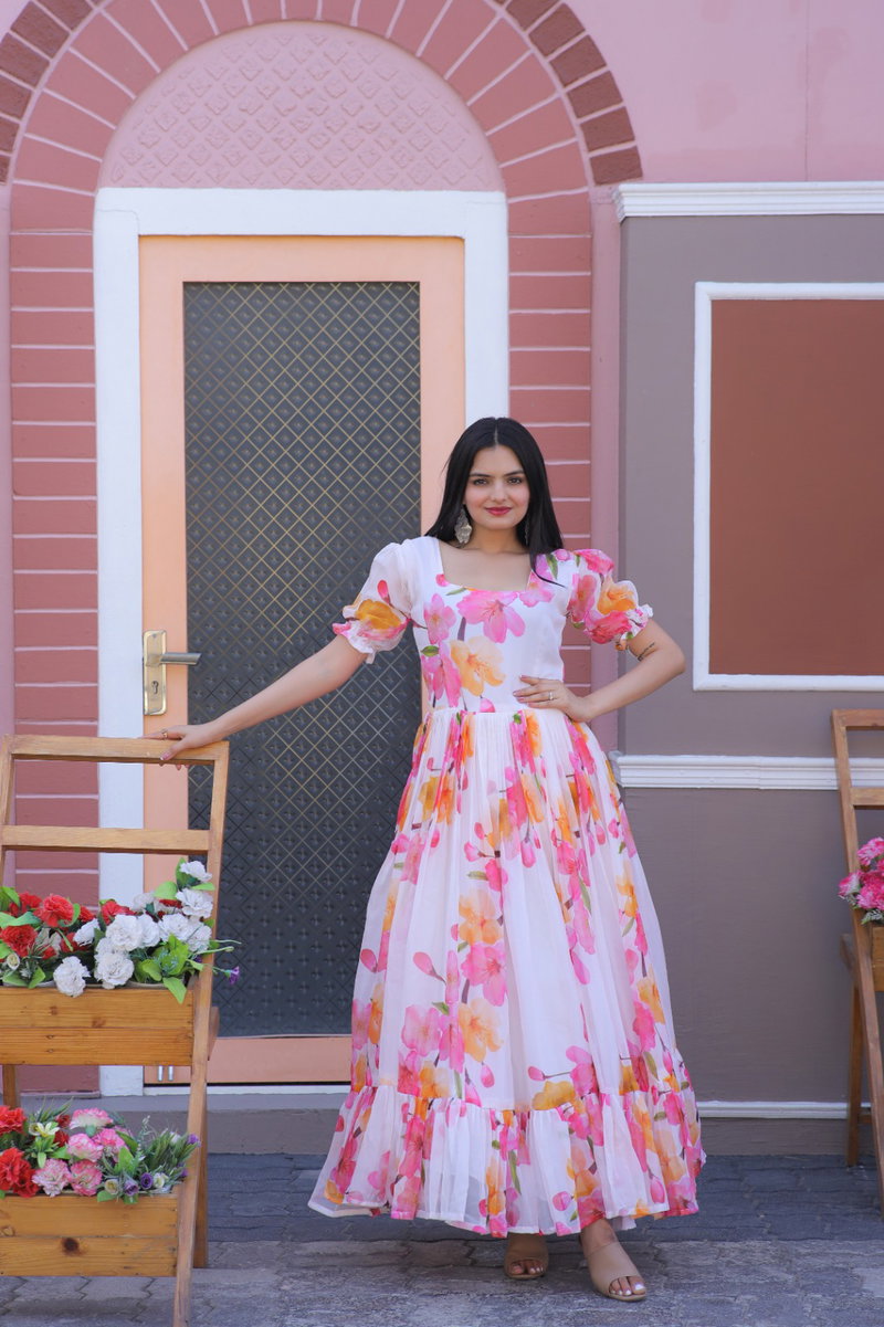 KA 1031 Fancy Printed Party Wear Gown Catalog - The Ethnic World