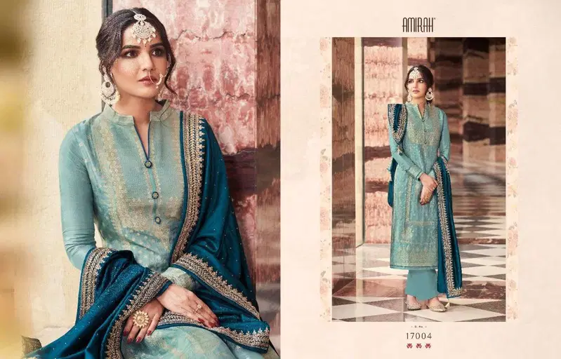 AMIRAH KHWAHISH Dola Jecard Silk With button Heavy Designer salwar suit ...