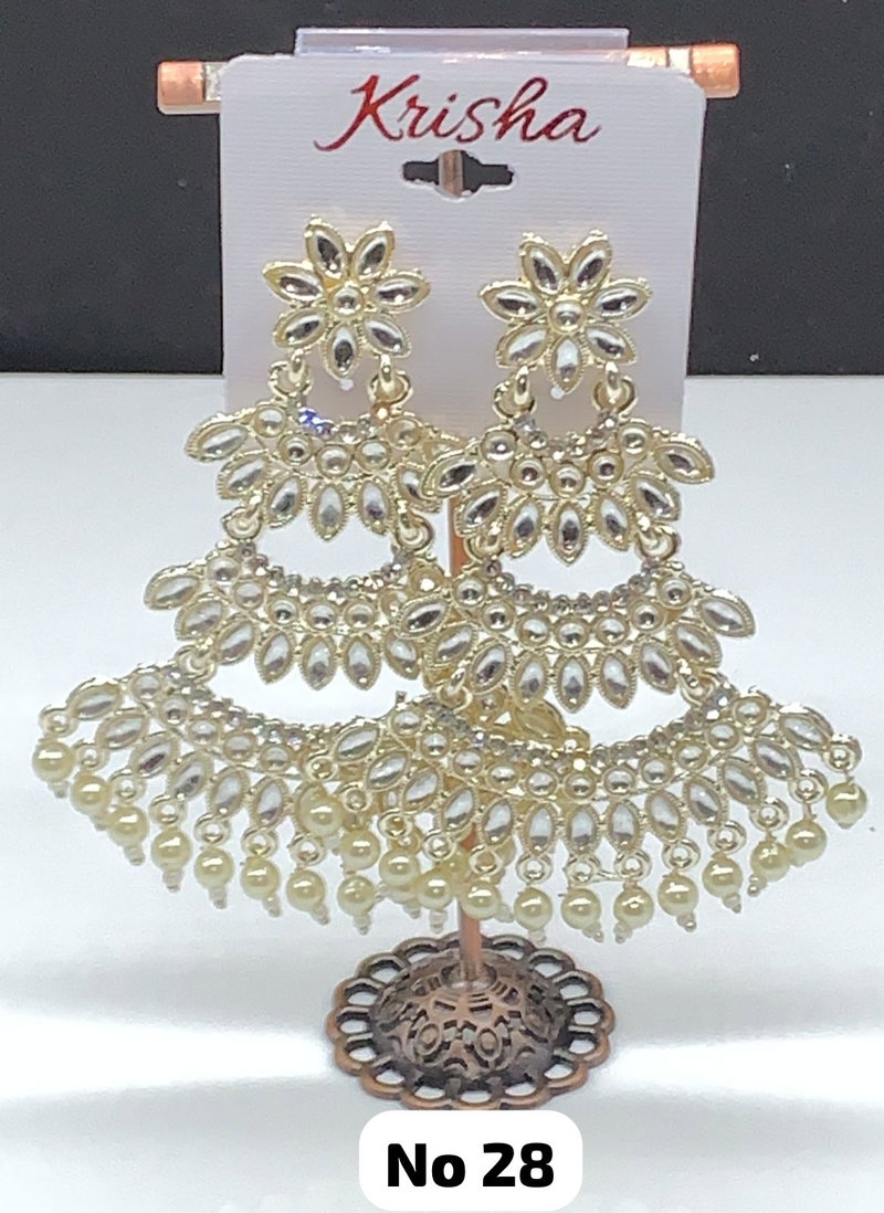 NR Diamond Work Party Wear Long Earring Catalog - The Ethnic World