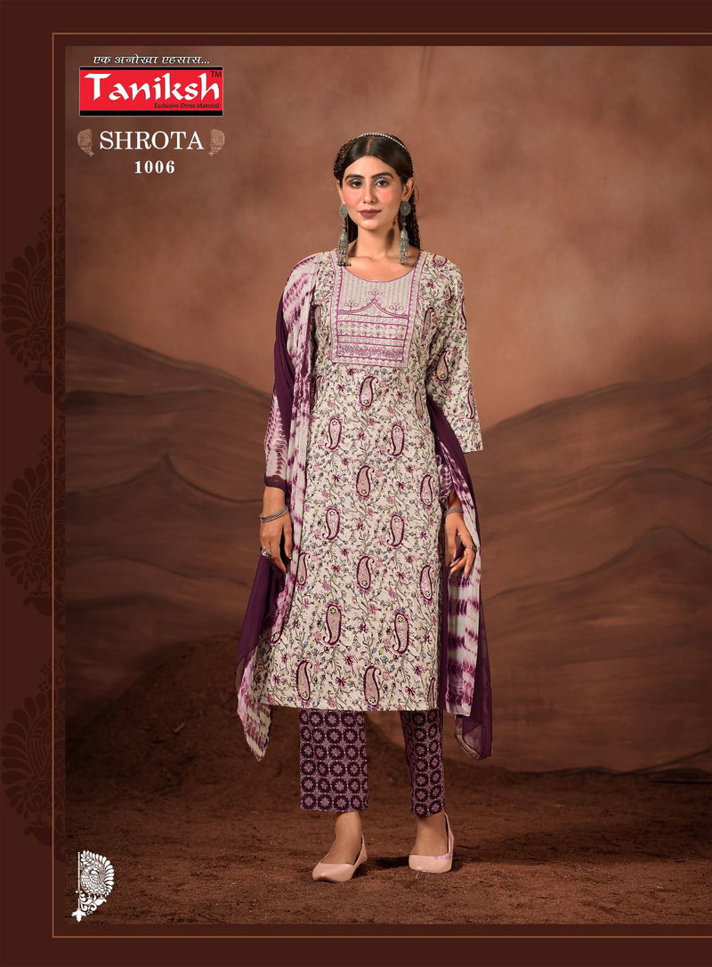 Taniksh Shrota Vol 1 Embroidery Readymade Suits Catalog - The Ethnic World