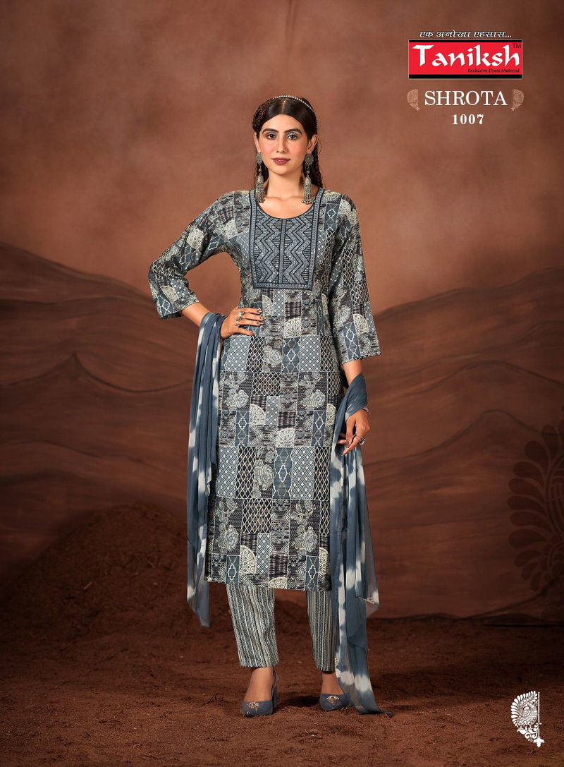 Taniksh Shrota Vol 1 Embroidery Readymade Suits Catalog - The Ethnic World
