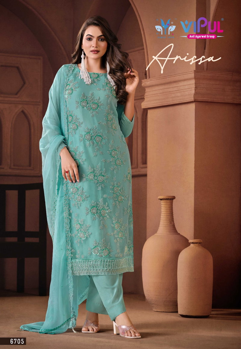Arissa By Vipul Crinkle Chiffon Designer Salwar Suits Orders In India ...