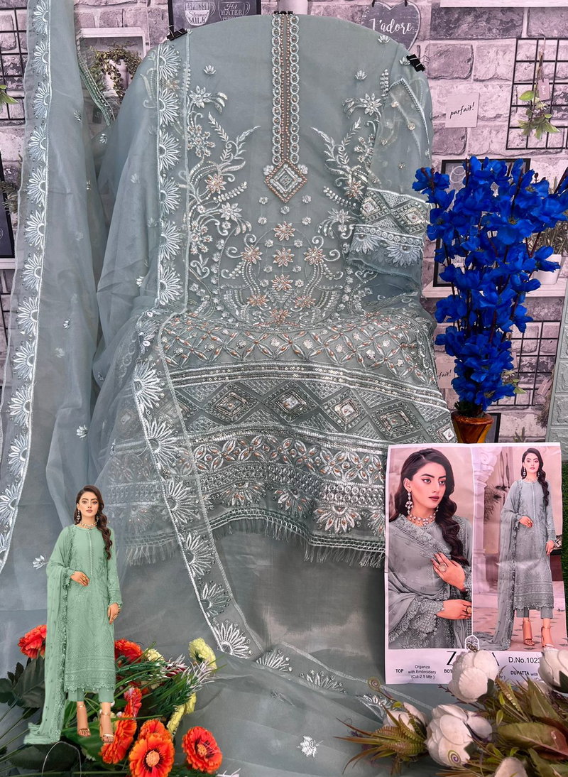Sersha Vol 4 By Zaha A To D Organza Pakistani Suits Catalog - The ...