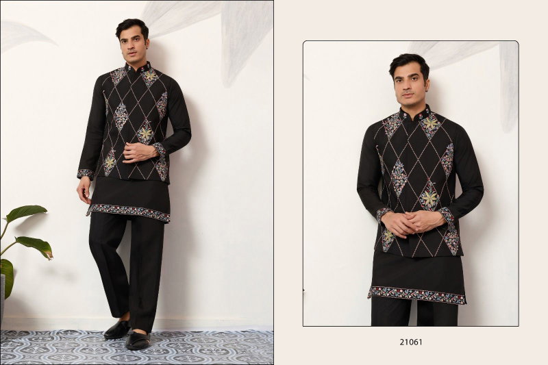 Royal Rivaaj Koti by Shubhvastra Viscose Art Silk Mens Kurta With Koti ...