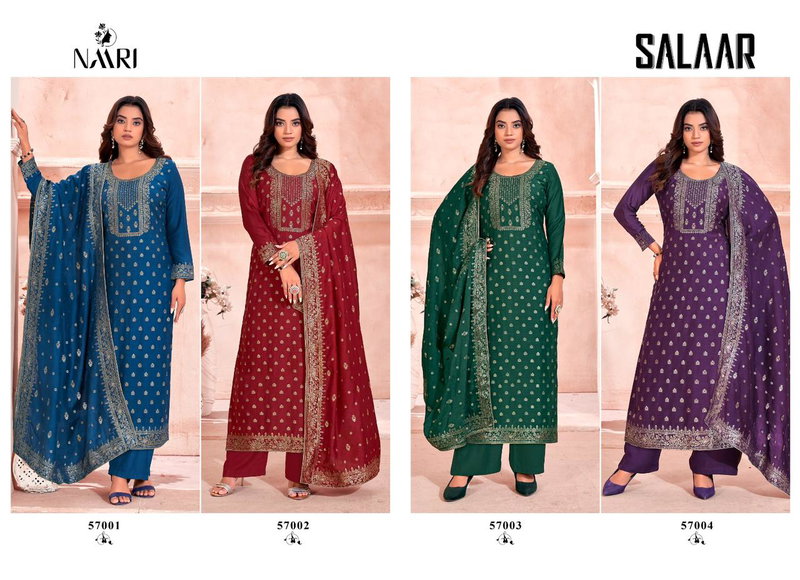 Salaar By Naari Muslin Jacquard Designer Salwar Suits Catalog - The ...