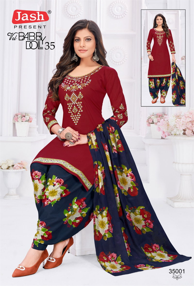 Jash Baby Doll Vol 35 A Cotton Dress Materials Catalog - The Ethnic World