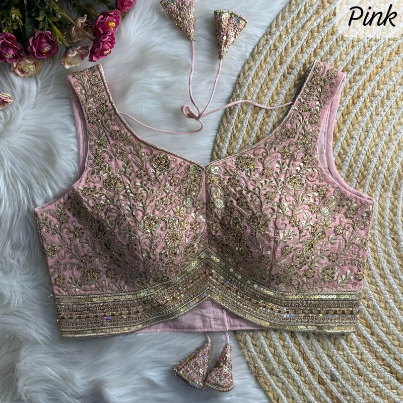 Apple10 Heavy Pure Soft Roman Silk Blouse Best Wholesale Shop In Surat ...