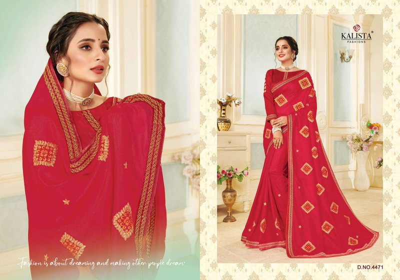 KALISTA VICTORIA Latest fancy Festive Wear Vichitra Silk Heavy Saree ...