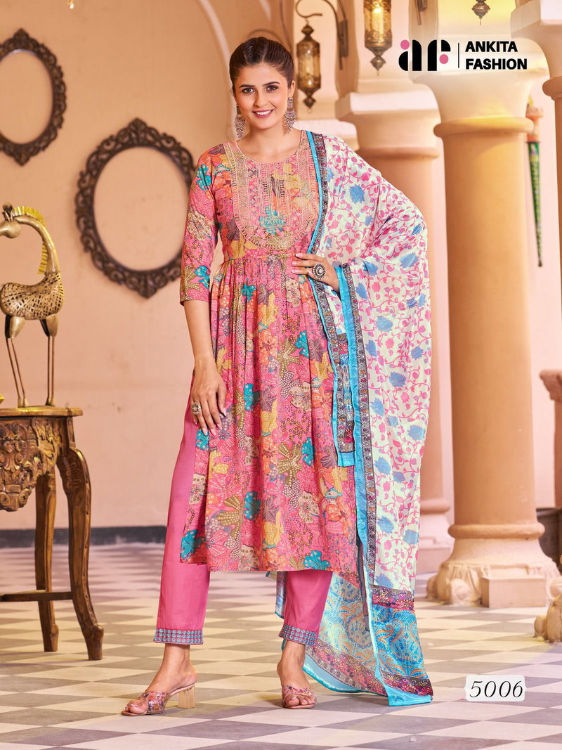 Aneri By Ankita Readymade Printed Suits Catalog - The Ethnic World