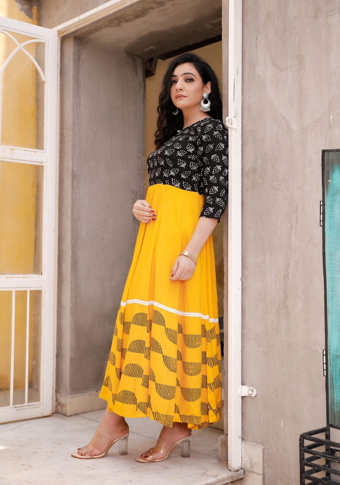 Floral Print Rayon Double Color Designer Kurtis Catalog - The Ethnic World