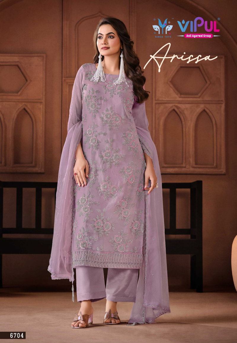 Arissa By Vipul Crinkle Chiffon Designer Salwar Suits Orders In India ...