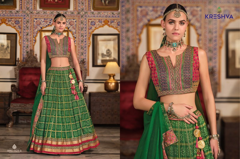 Raghavi By Kreshva Silk Wedding Wear Lehenga Choli Orders In India ...