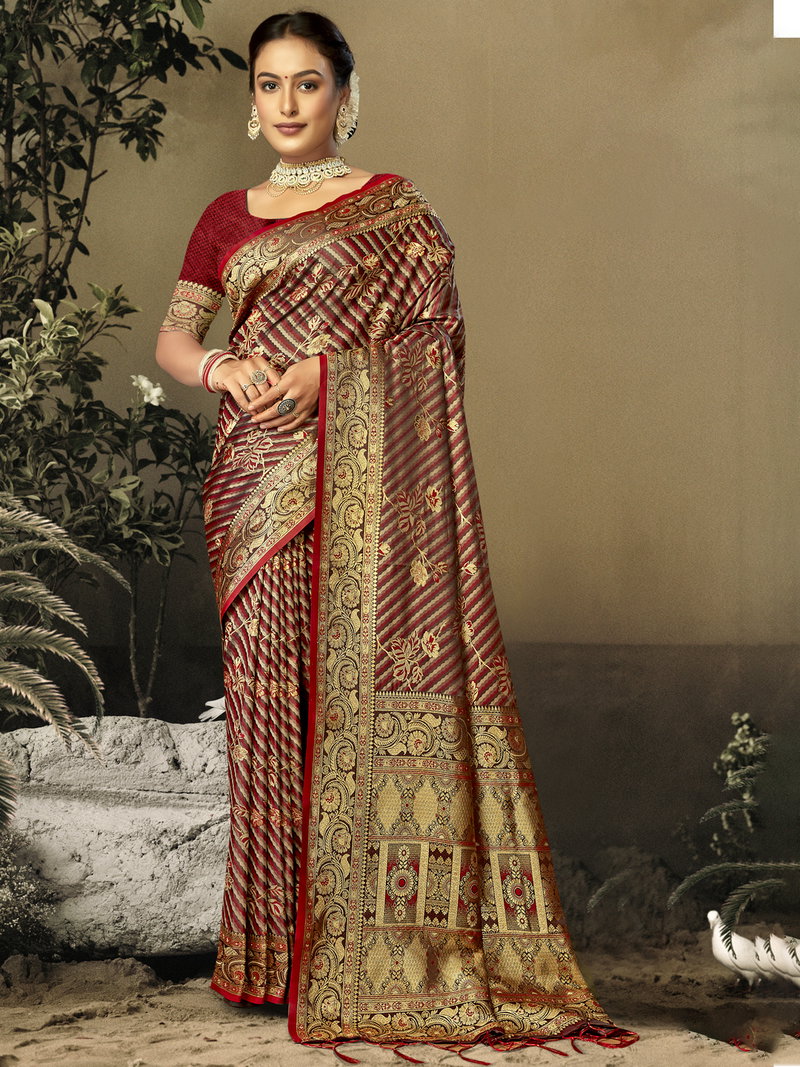 Alveera Satan By Bunawat Designer Silk Wedding Sarees Wholesale Shop In ...