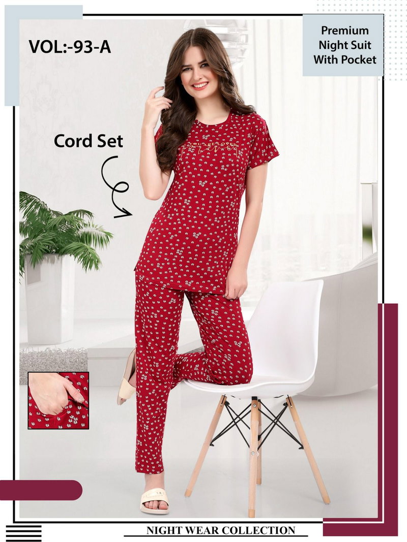 Summer Special Cord Set Vol 93 A Hosiery Cotton Night Suits - The ...