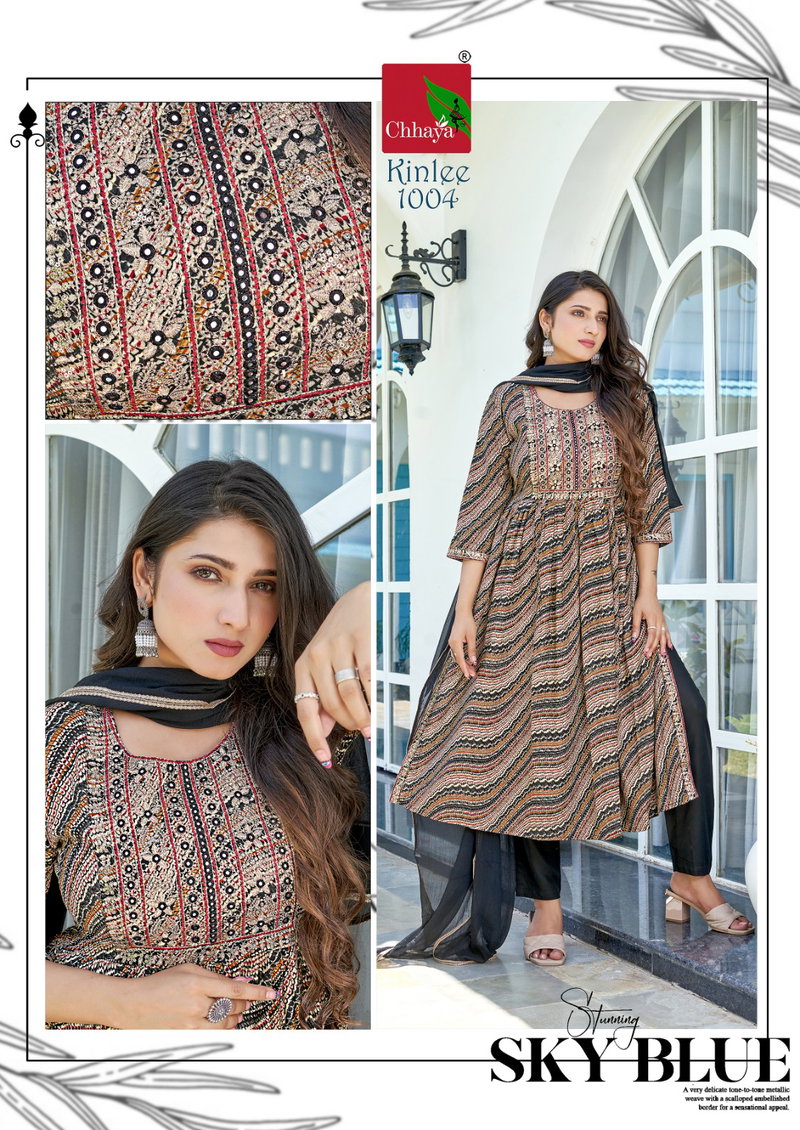 Kinlee Chhaya Rayon Printed Readymade Suits Catalog - The Ethnic World