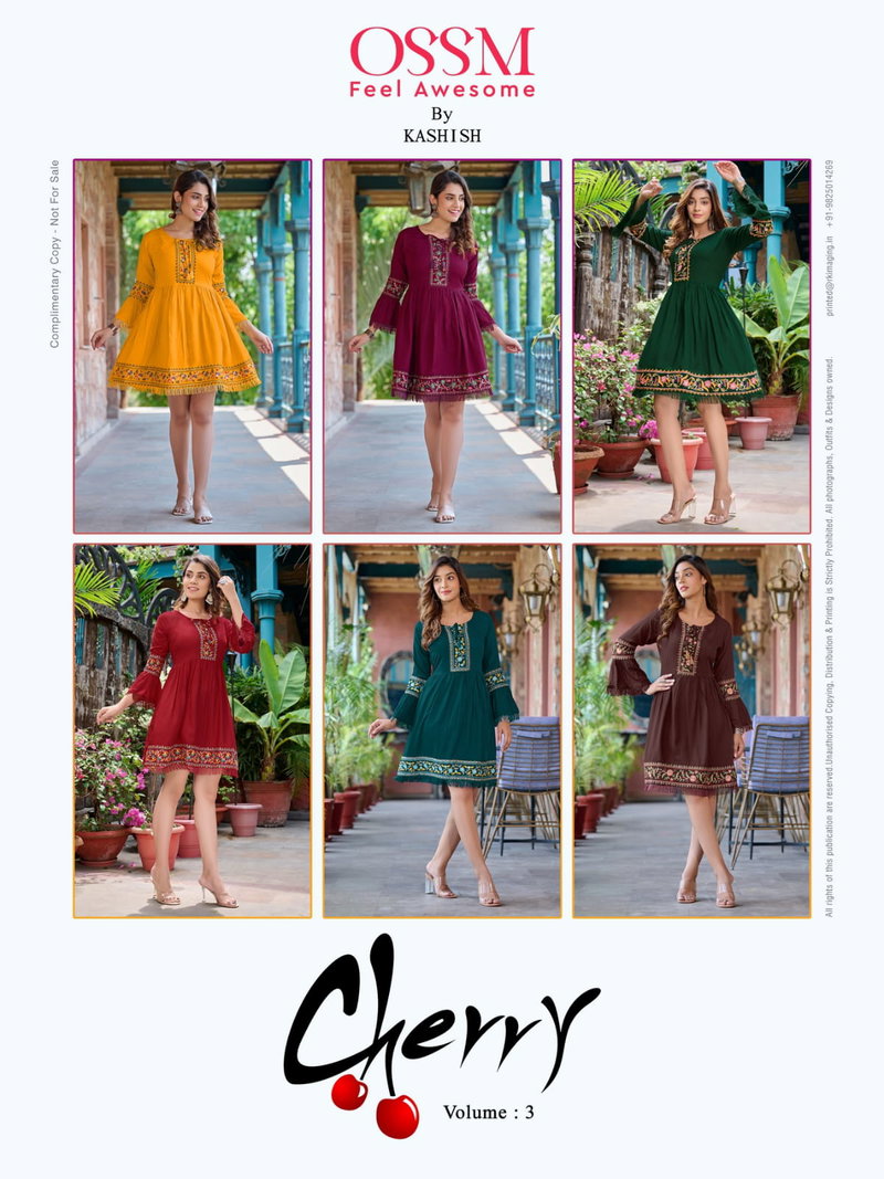 Cherry Vol 03 By Ossm Short Designer Kurtis Catalog - The Ethnic World