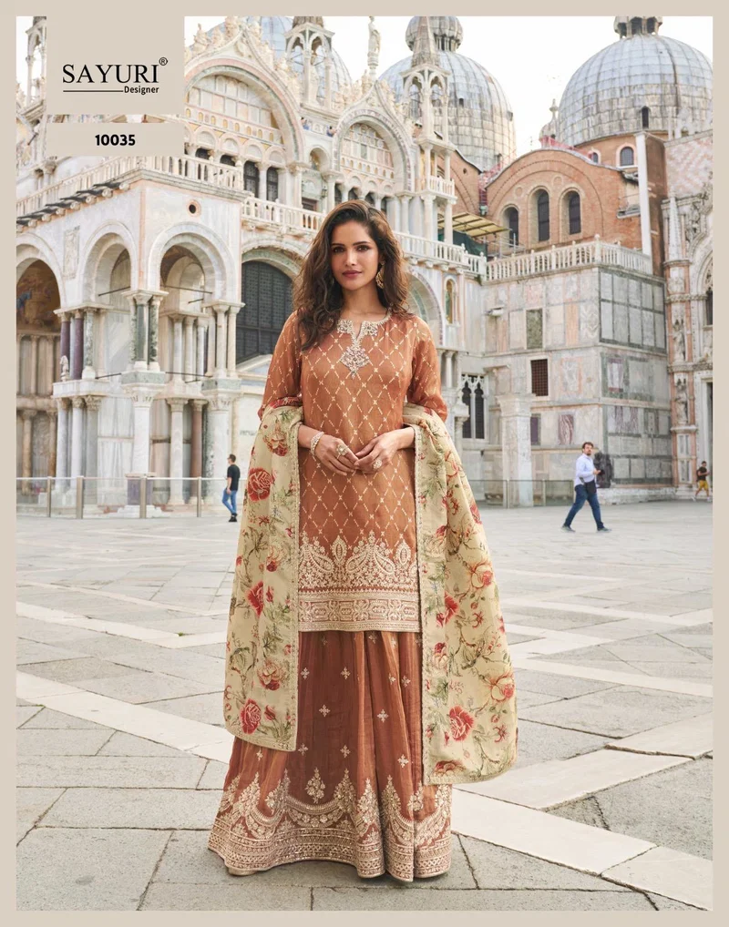 Taj By Sayuri Simar Silk Jacquard Readymade Suits Wholesale Market In ...