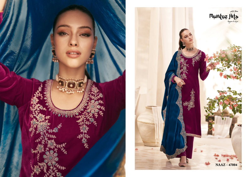 Mumtaz Naaz Heavy Velvet Designer Salwar Suits Catalog - The Ethnic World
