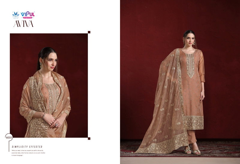 Aviva By Vipul Embroidered Salwar Suits Wholesale Market In Surat With ...