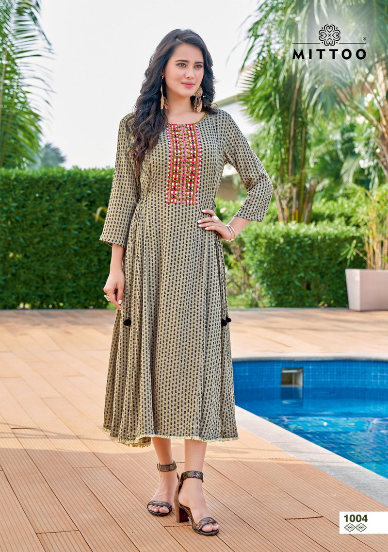 Kanika Mitoo Exclusive Wear Wholesale Rayon Kurti Catalog - The Ethnic ...