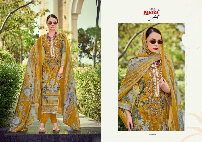 Haniya Hiba Vol 6 By Pakiza Lawn Online Pakistani Dress Material ...