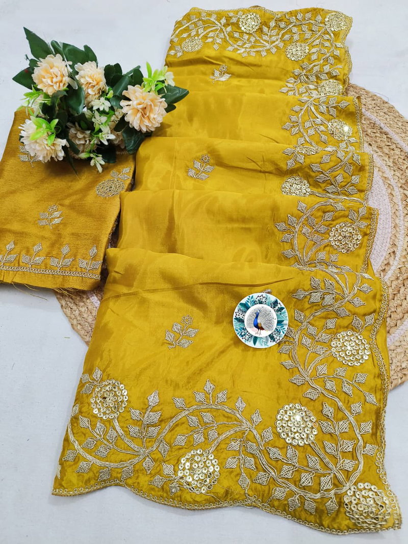 JK Pure Ho Silk Sequence Work Saree Best Wholesale Shop In Surat - The ...